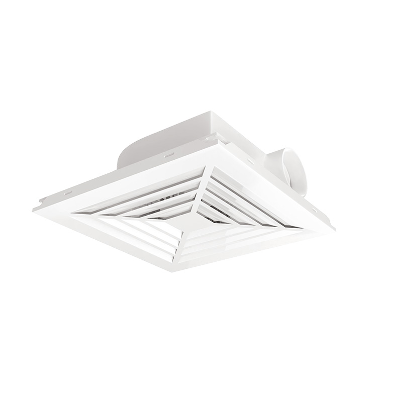 Integrated ceiling zigzag panel ventilation fan